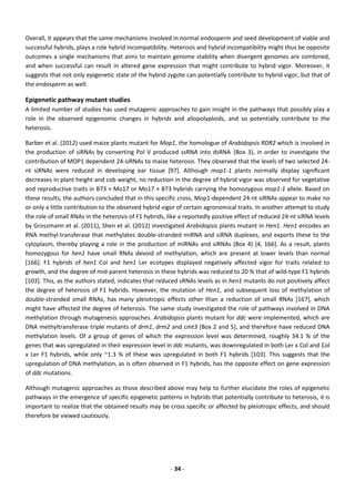 Hybrid vigor in plants, and the role of epigenetics. | PDF
