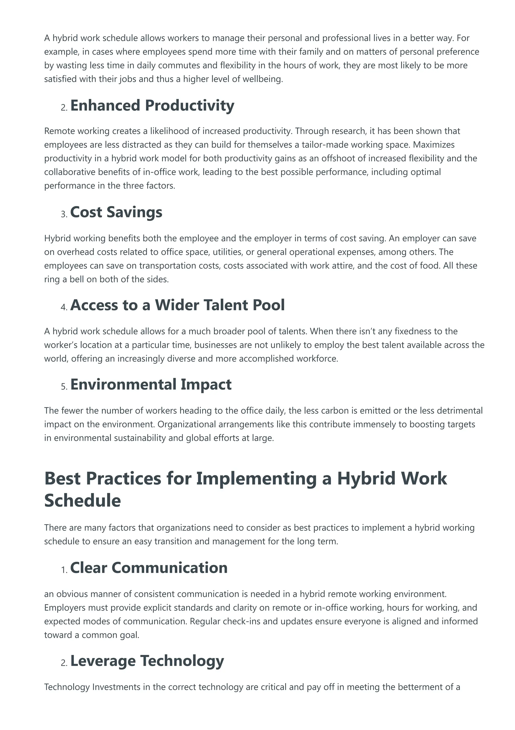 Hybrid Work Schedule Types Benefits Best Practices.pdf | Remote Working ...