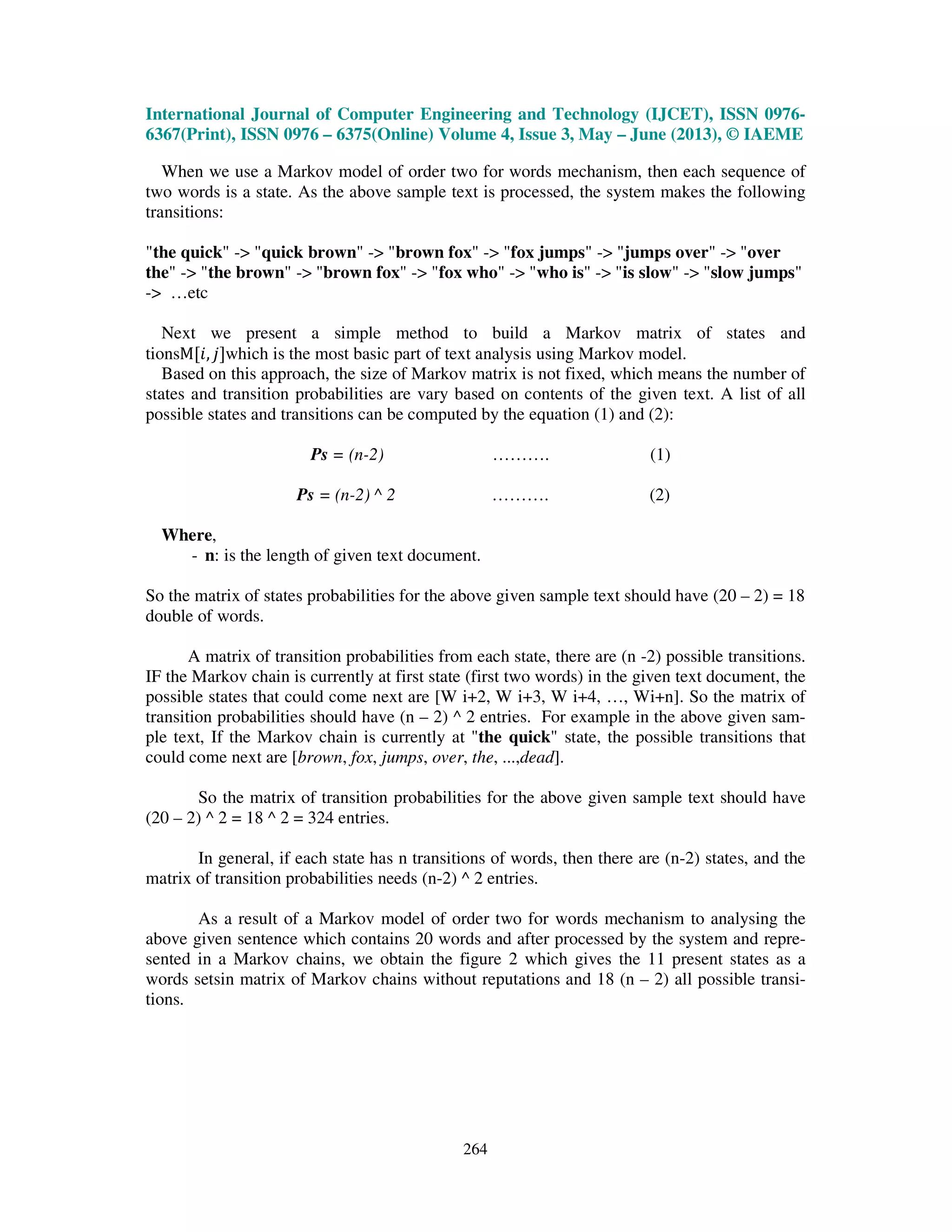 Hybrid zero watermarking and markov model of word mechanism and order-2-3 | PDF