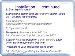 Hybris install telco accelerators on aws-ec2 | ODP