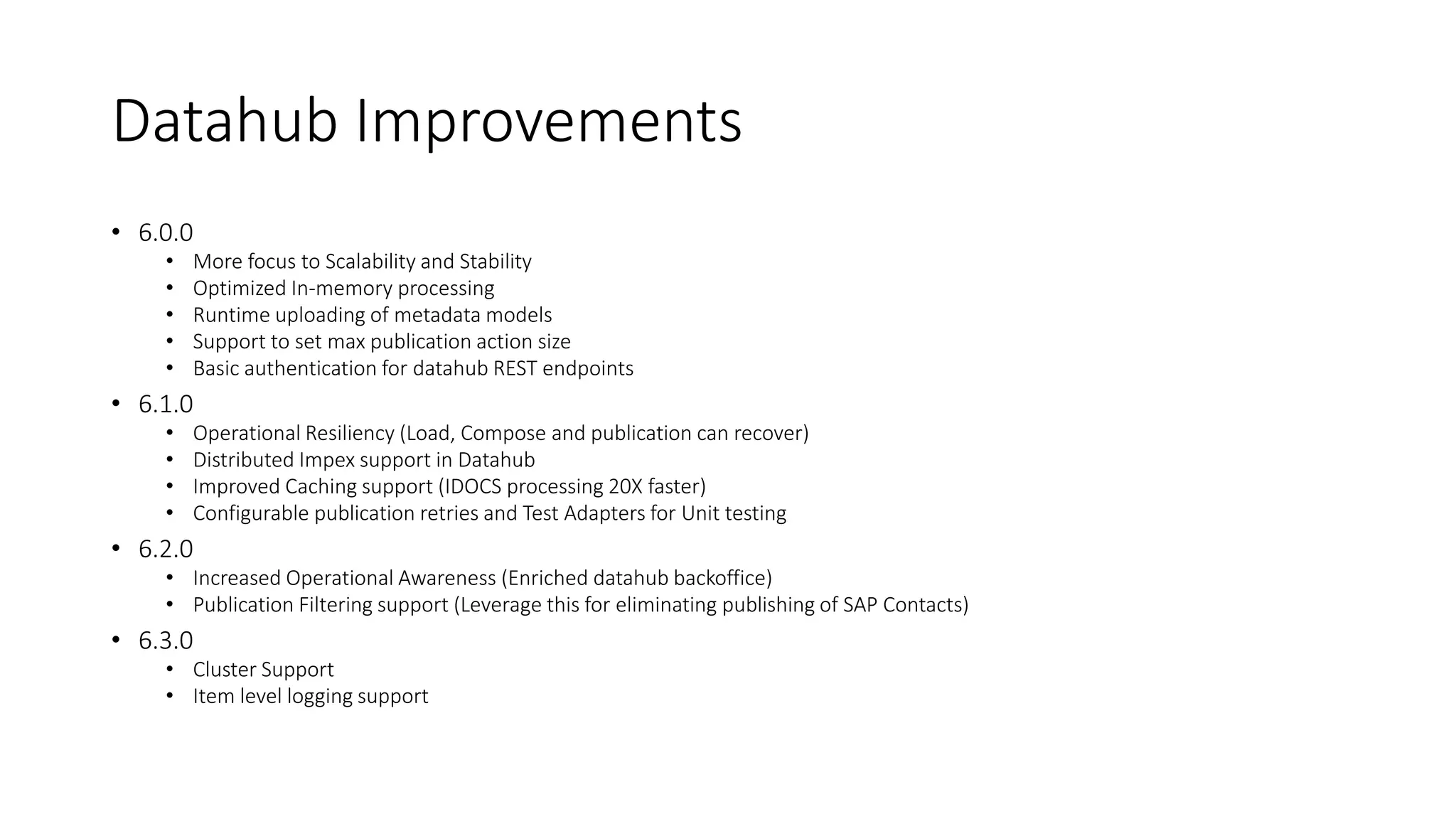 Hybris 6.0.0 to 6.3.0 comparision | PPTX