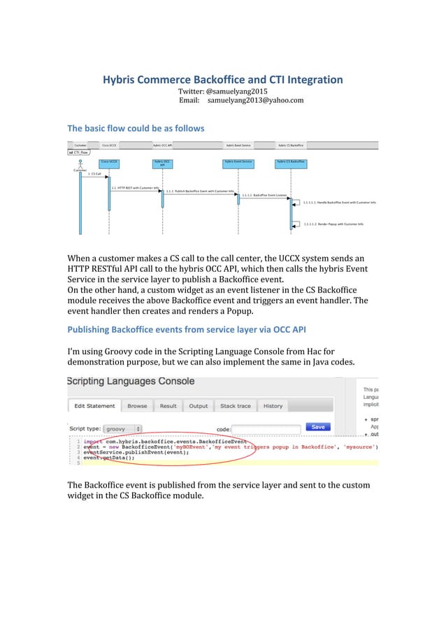 Hybris Commerce Backoffice CTI Integration Flow | PDF