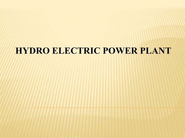 Hydal power plant | PPTX