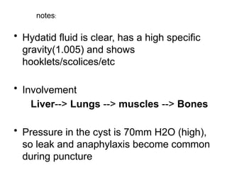 Hydatid cyst of liver and medical treatment | PPTX