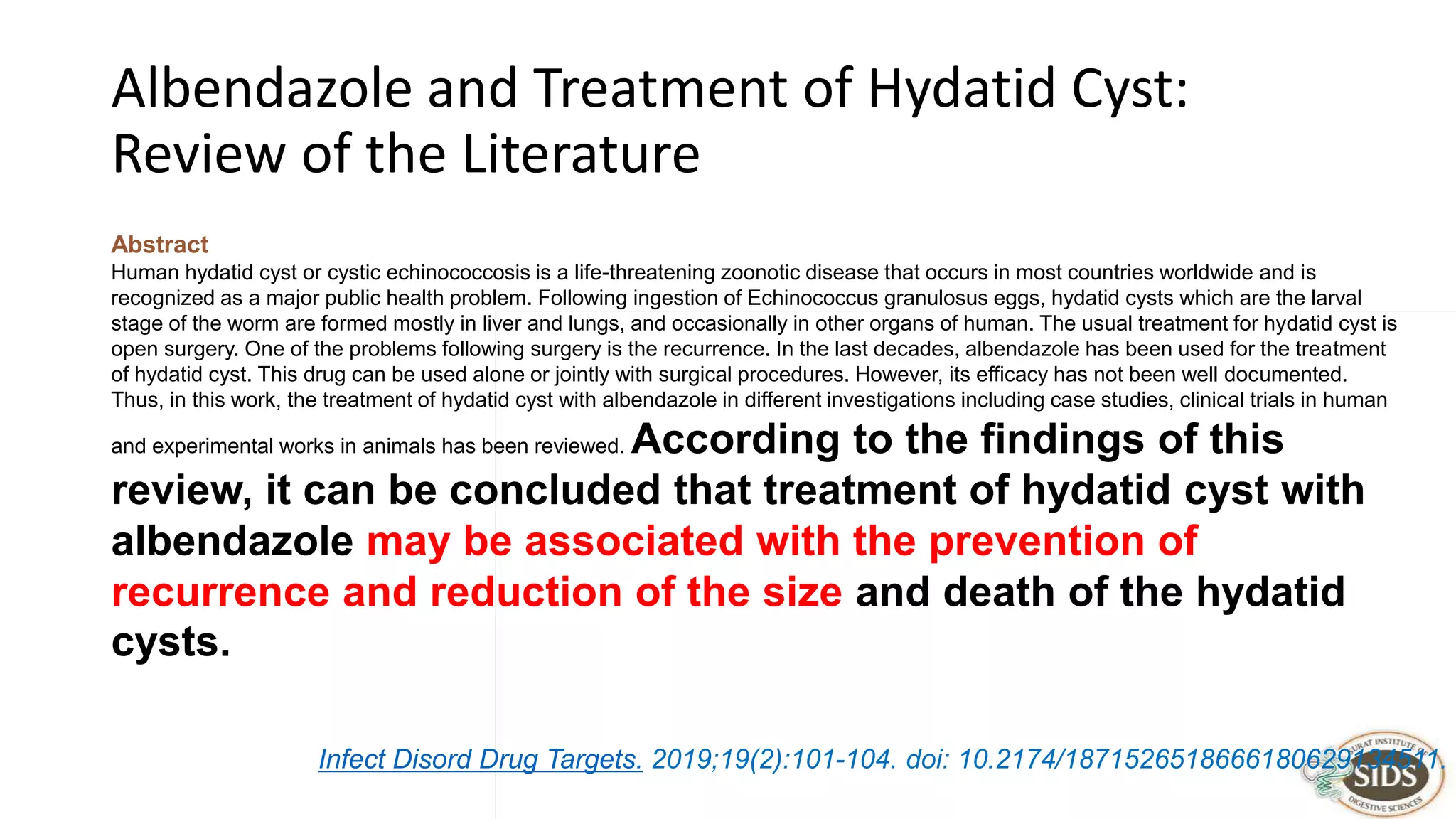 Hydatid cyst liver over view - Dr Keyur Bhatt | PPTX