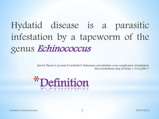 Hydatid disease | PPT