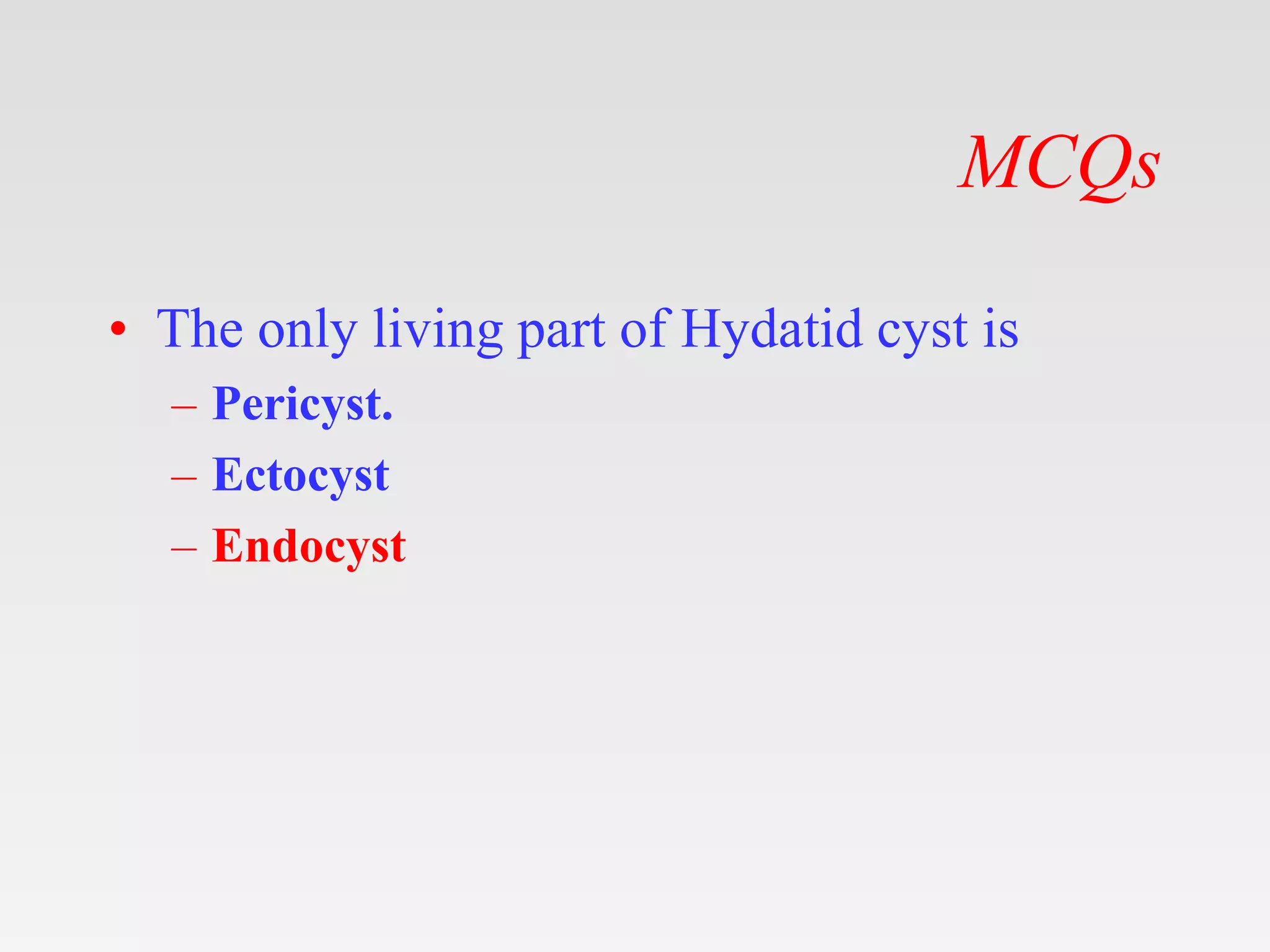 Hydatid disease MCQ.pptx