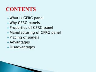 GFRG PANELS | PPTX