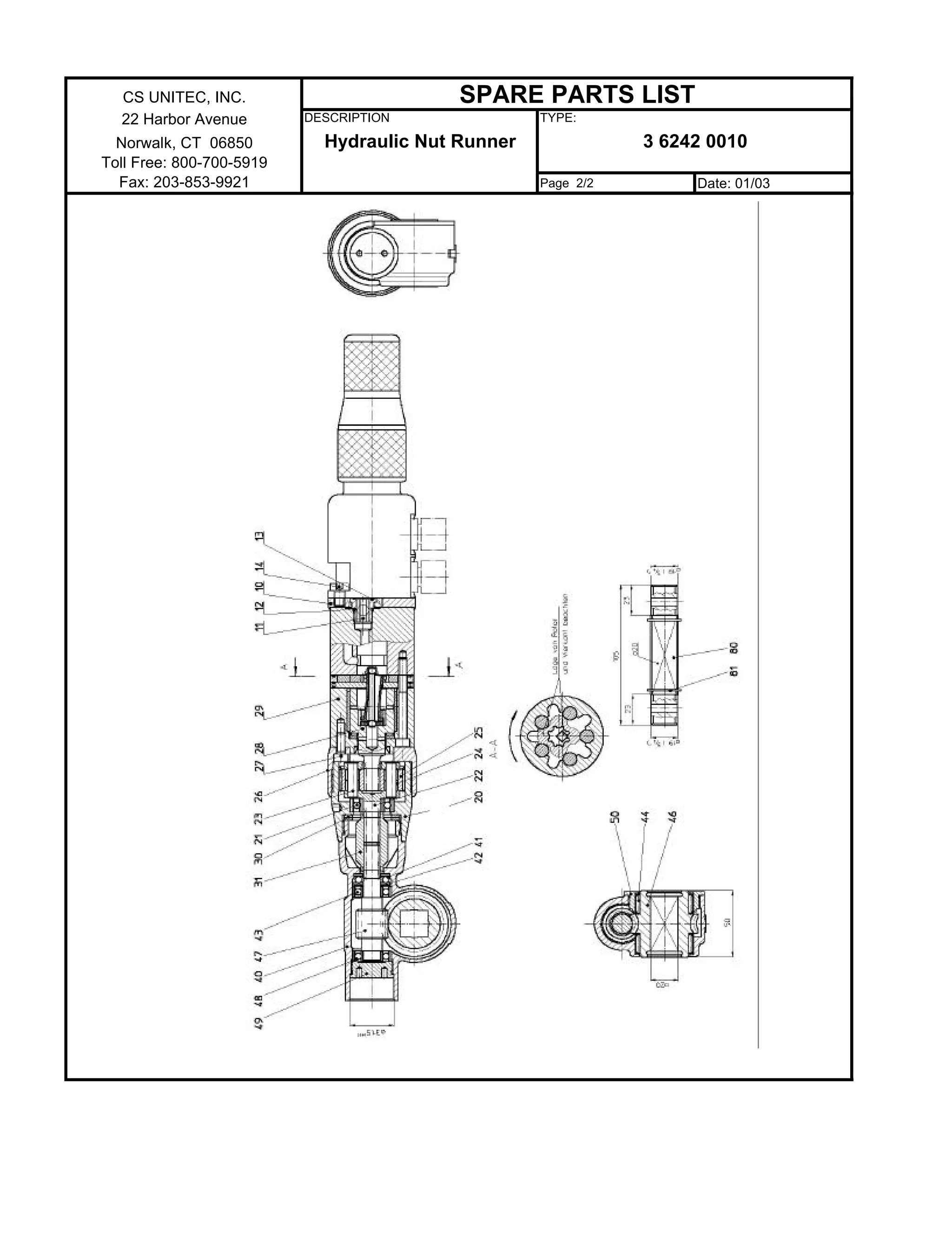 CS Unitec Nut Runners: 3 6242 0010 | PDF