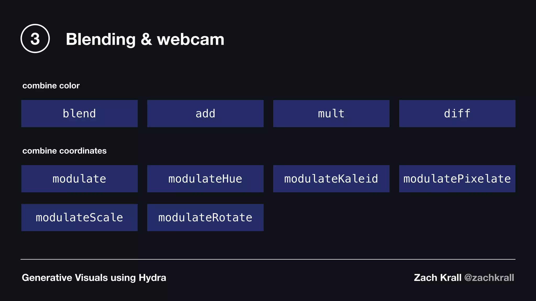 Hydra Workshop NYU Live Code Lab Feb 2019 | PDF
