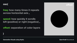 Hydra Workshop NYU Live Code Lab Feb 2019 | PDF