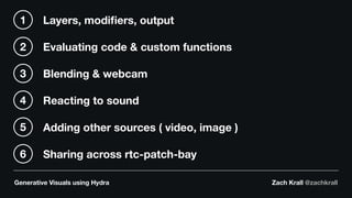 Hydra Workshop NYU Live Code Lab Feb 2019 | PDF