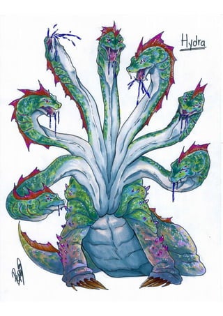Hydra Monster Drawing