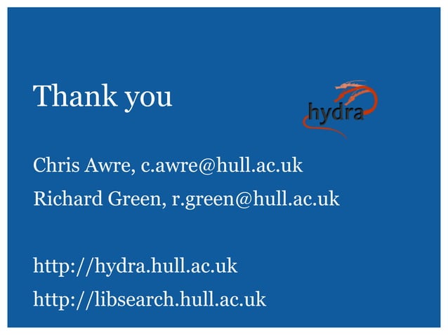 Hydra Connect lightening talk Jan14 | PPT