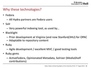 Hydra fedora and learning objects | PPTX