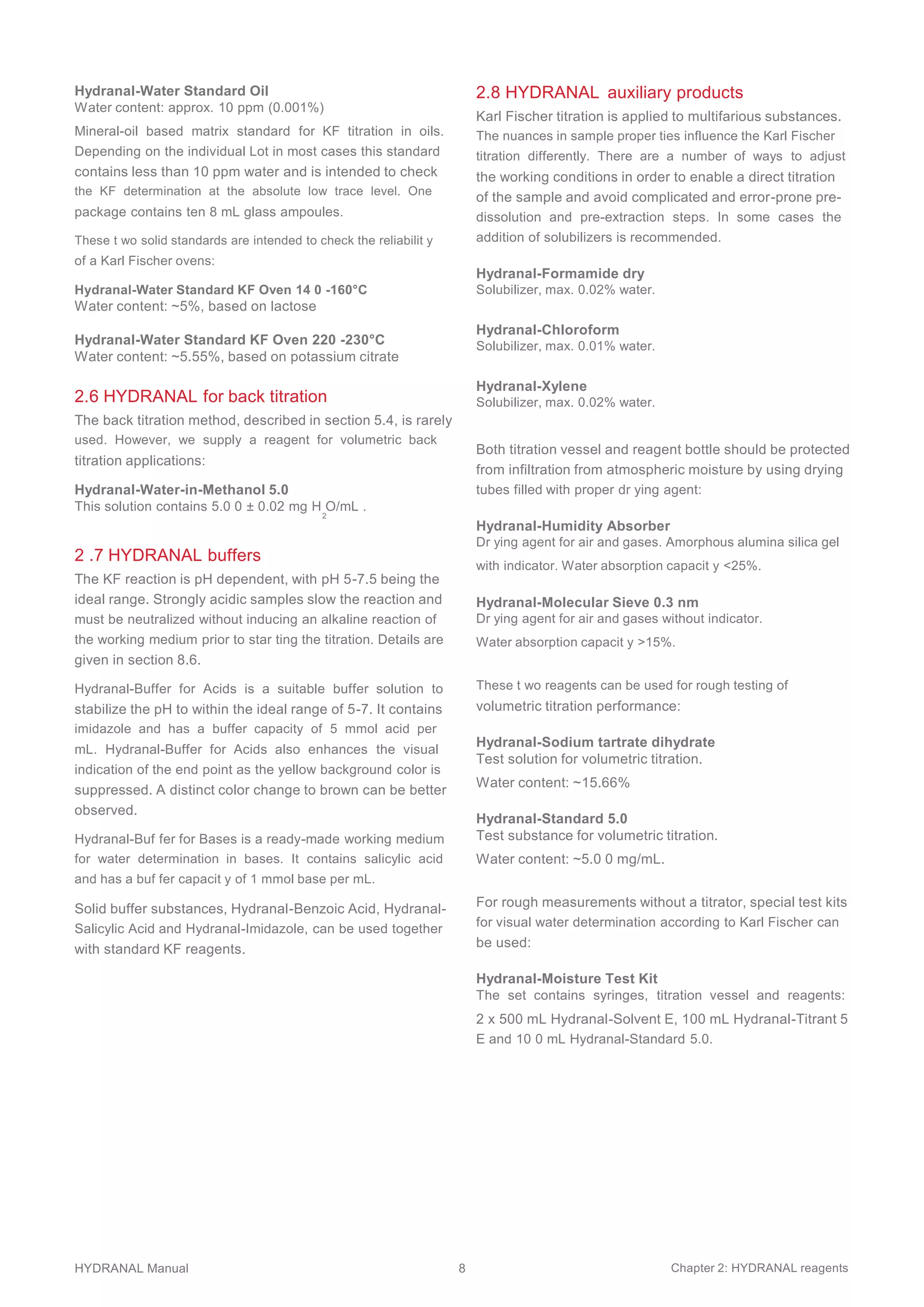 Honeywell Hydranal Manual | PPTX