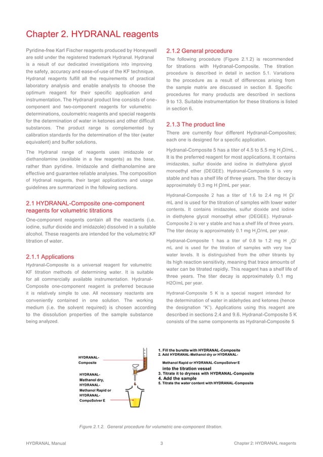 Honeywell Hydranal Manual | PPTX | Chemistry | Science