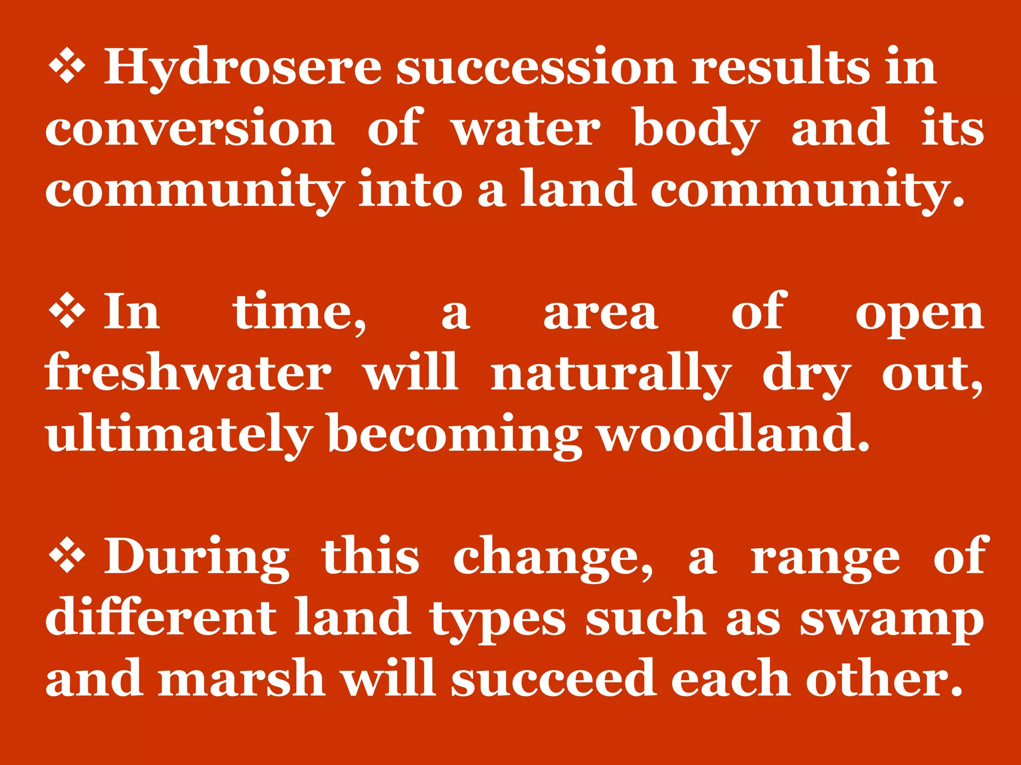 Hydrosere (Hydrarch Succession) | PPTX