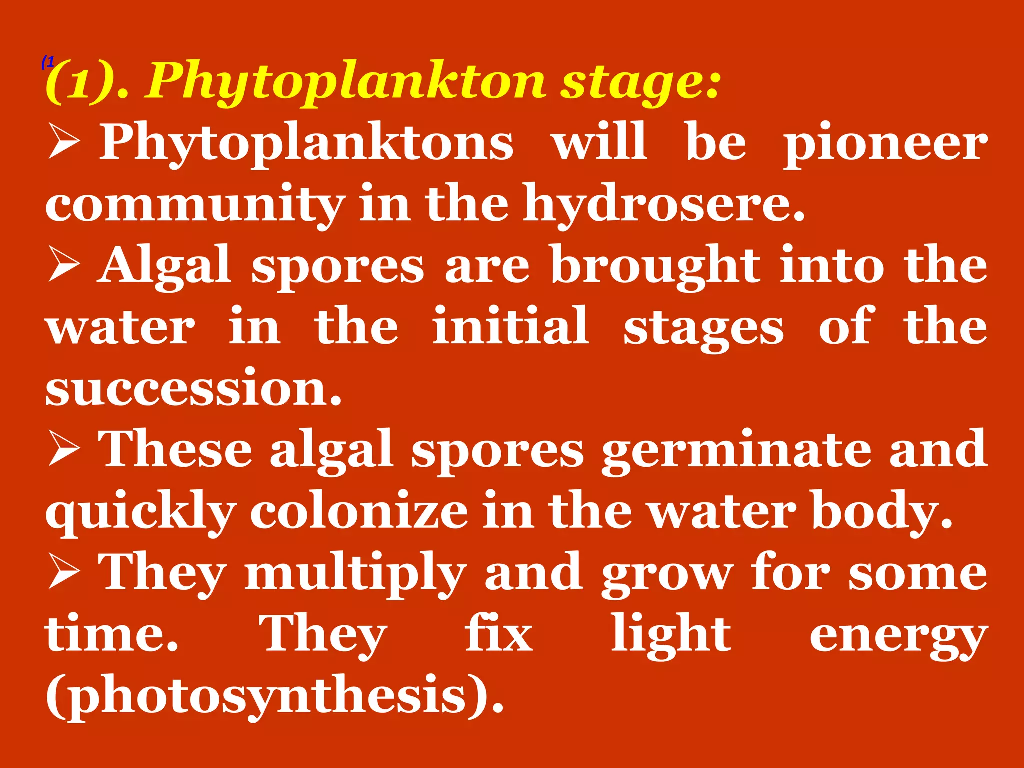 Hydrosere (Hydrarch Succession) | PPTX