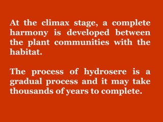 Hydrosere (Hydrarch Succession) | PPTX