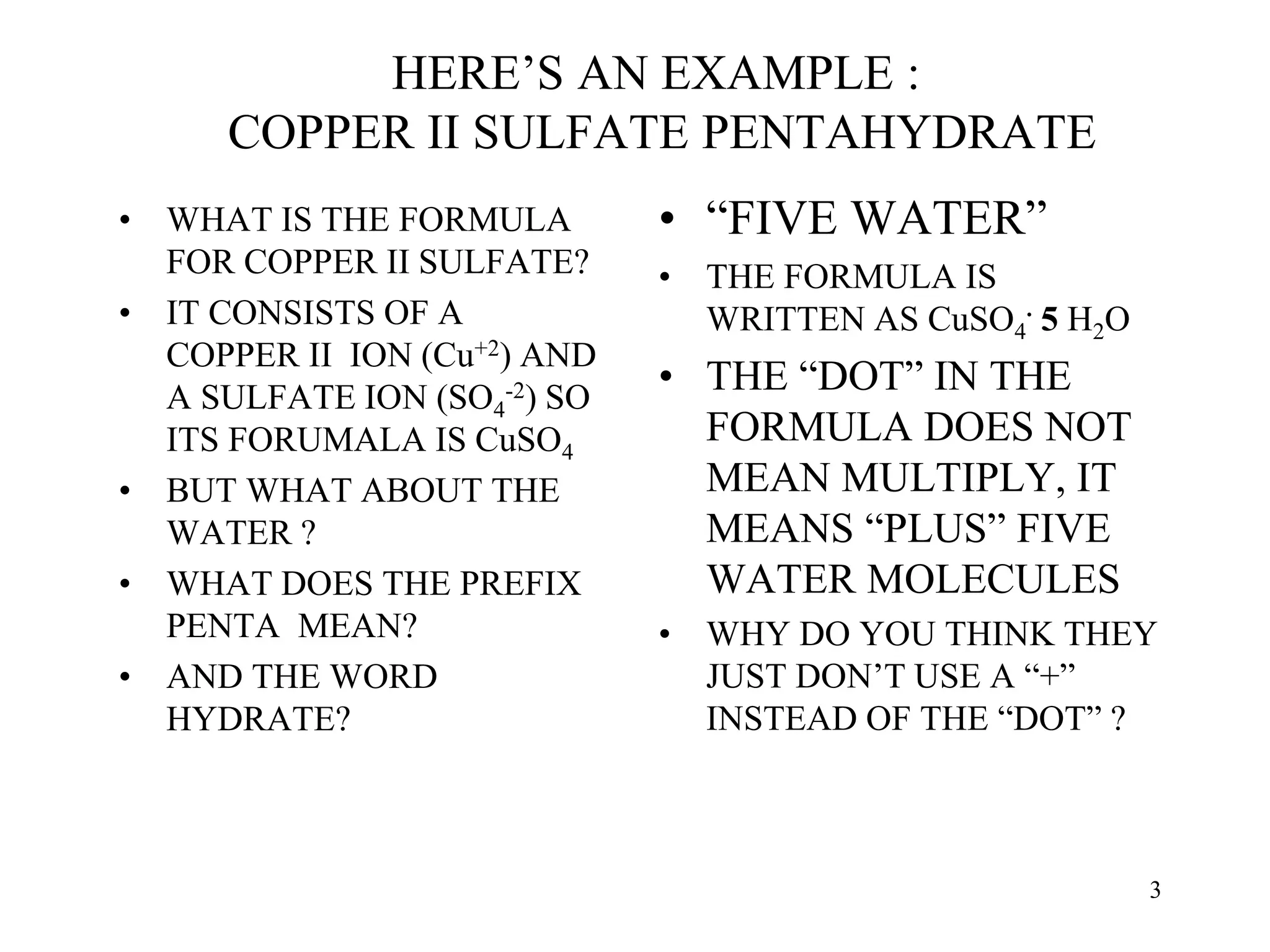 The Formula of a Hydrate | PPSX
