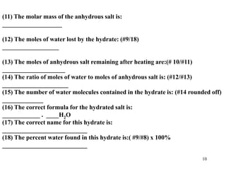 The Formula of a Hydrate | PPSX