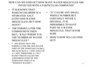 The Formula of a Hydrate | PPSX