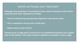 Hydrated Lime – Key Features in Chemical Industry | PPTX
