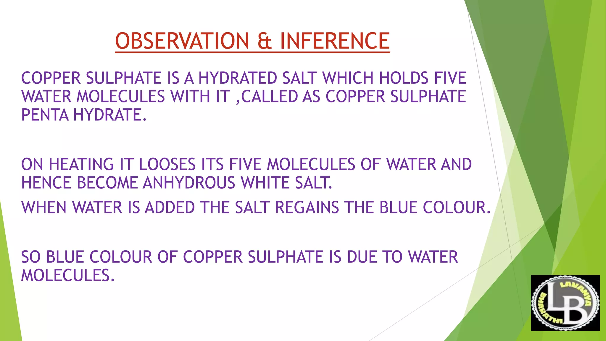 Hydrated salts | PPTX