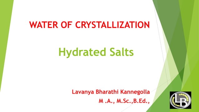 Hydrated salts | PPTX