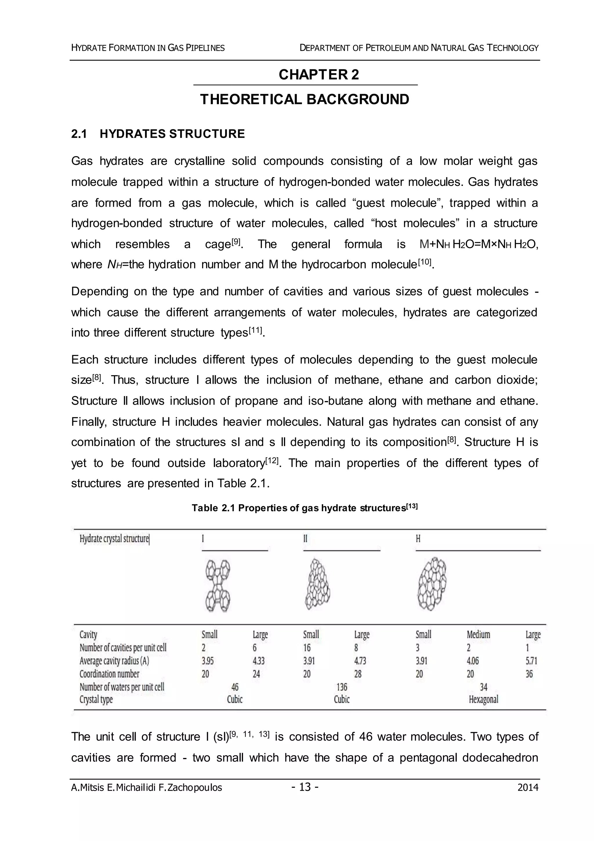 Hydrate formation in gas pipelines | DOCX