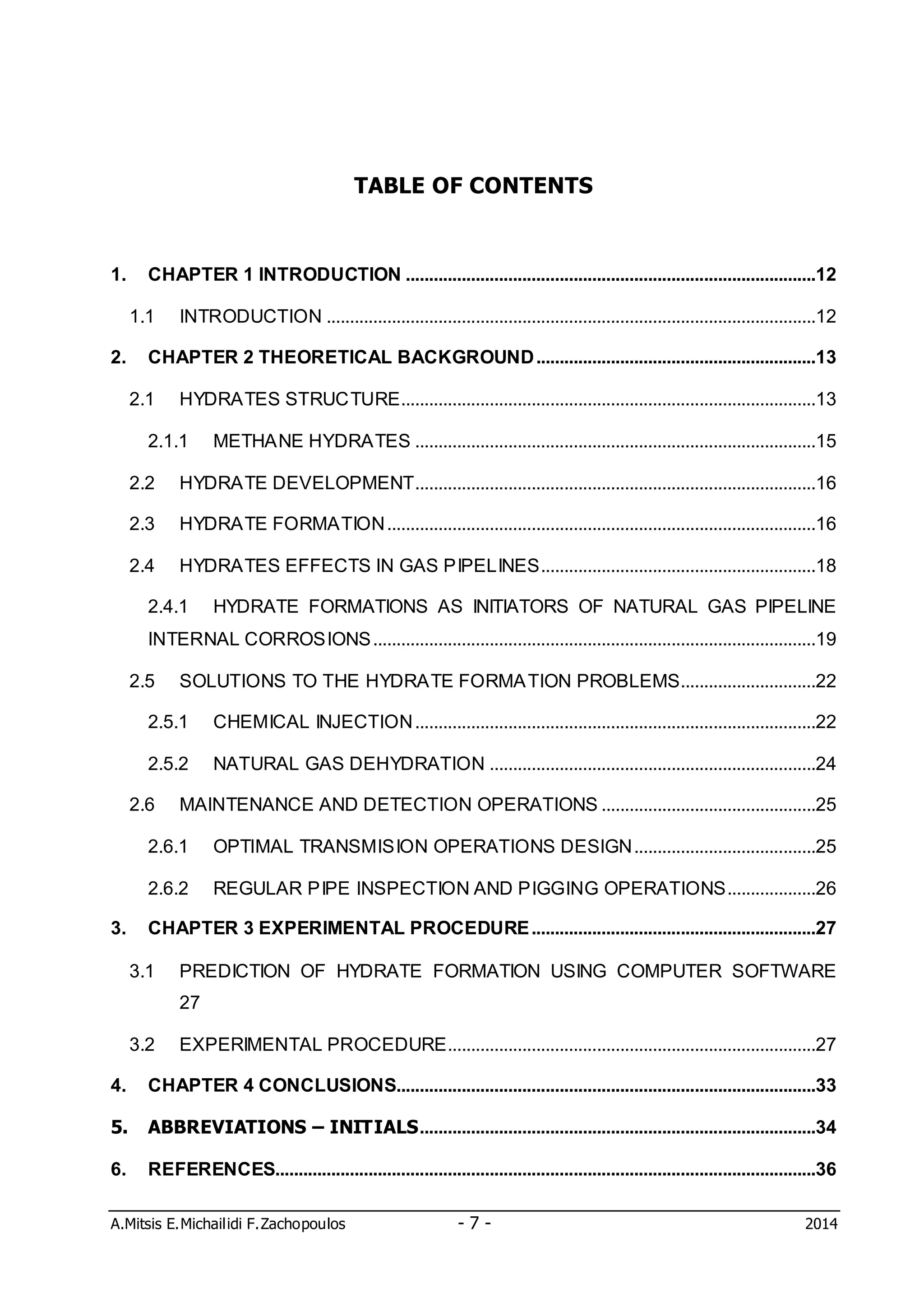 Hydrate formation in gas pipelines | DOCX