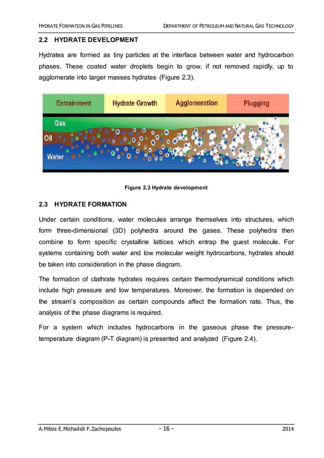 Hydrate formation in gas pipelines | DOCX | Chemistry | Science