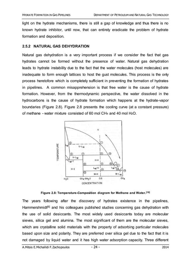 Hydrate formation in gas pipelines | DOCX | Chemistry | Science