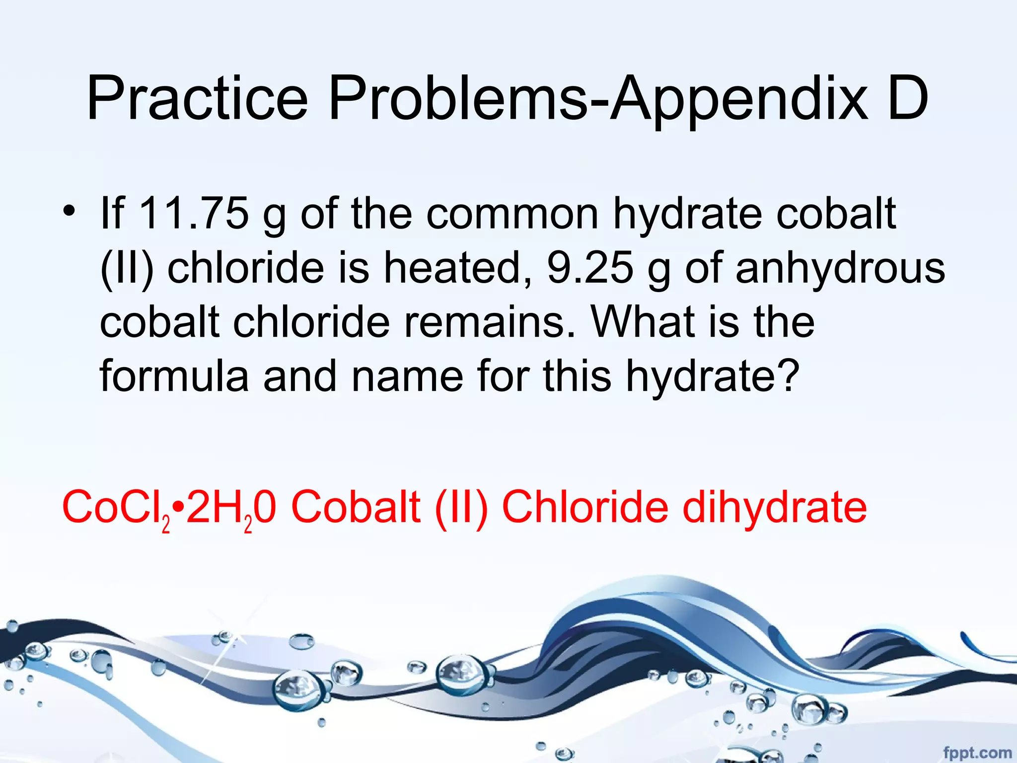 Hydrates lecture | PPT