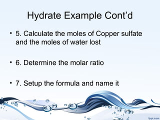 Hydrates lecture | PPT