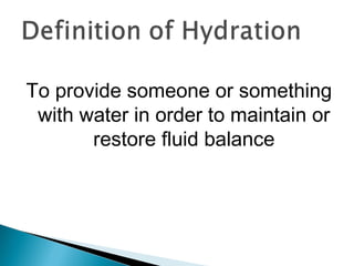 Hydration | PPT