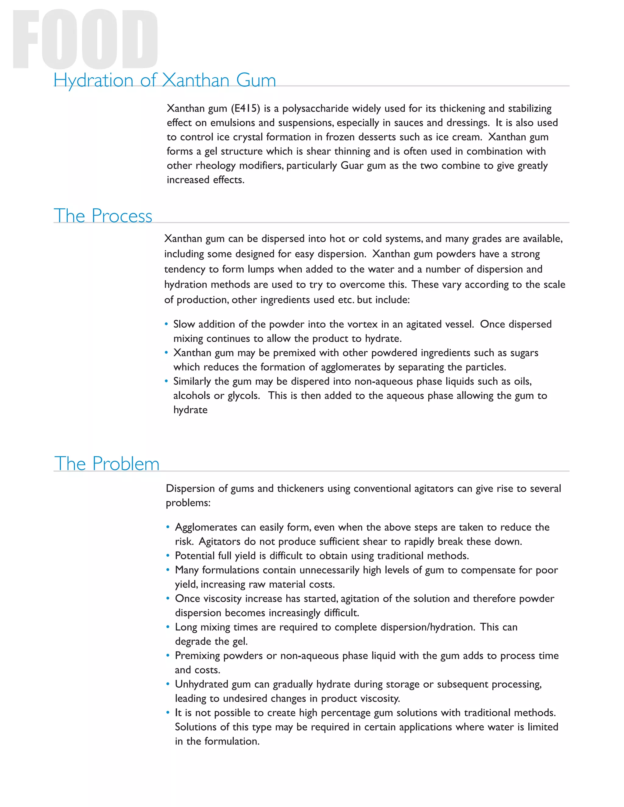 Food Industry Case Study: Hydrating Xanthan Gum | PDF