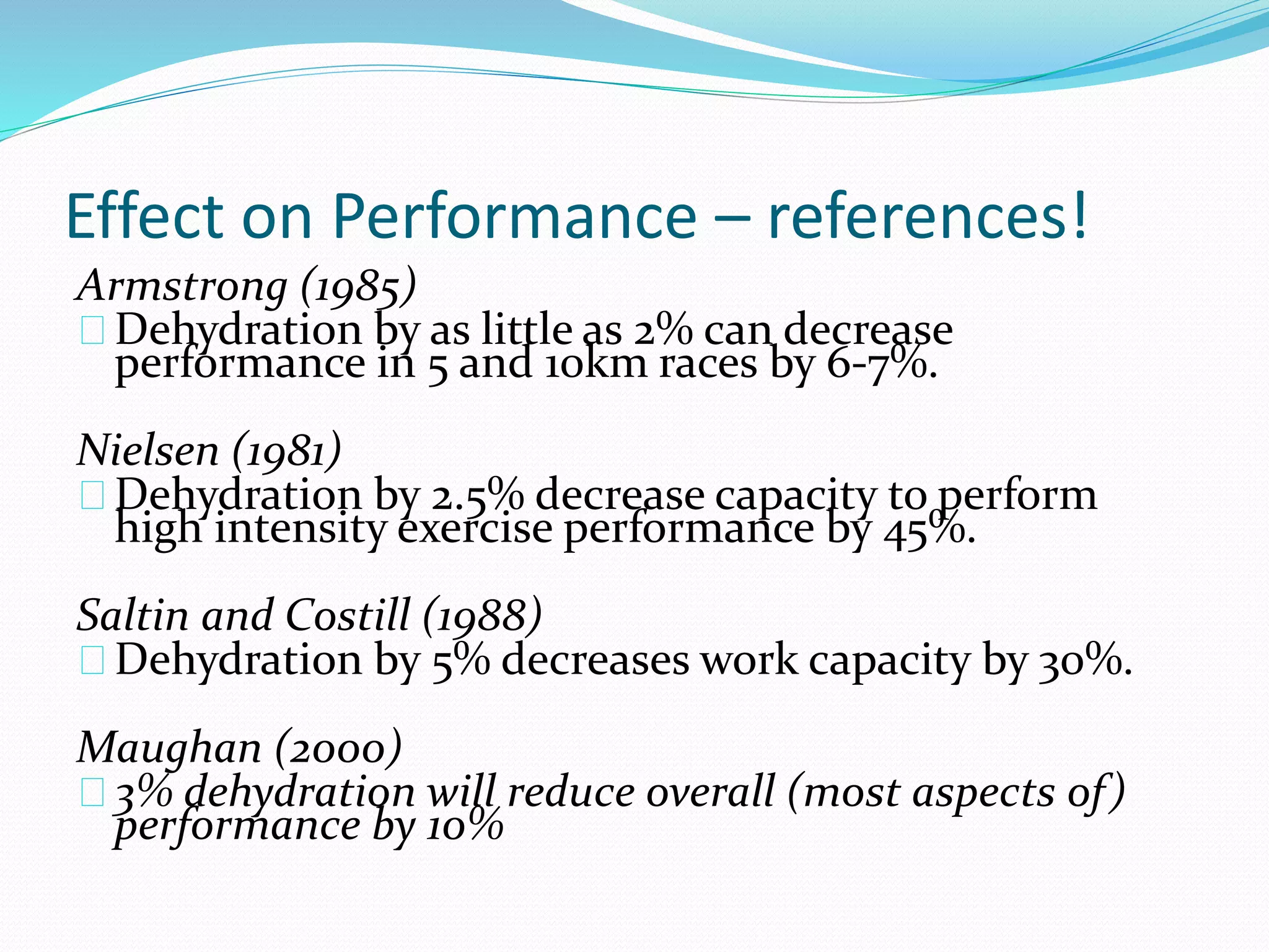 Hydration and the role of Sports Drinks | PPTX