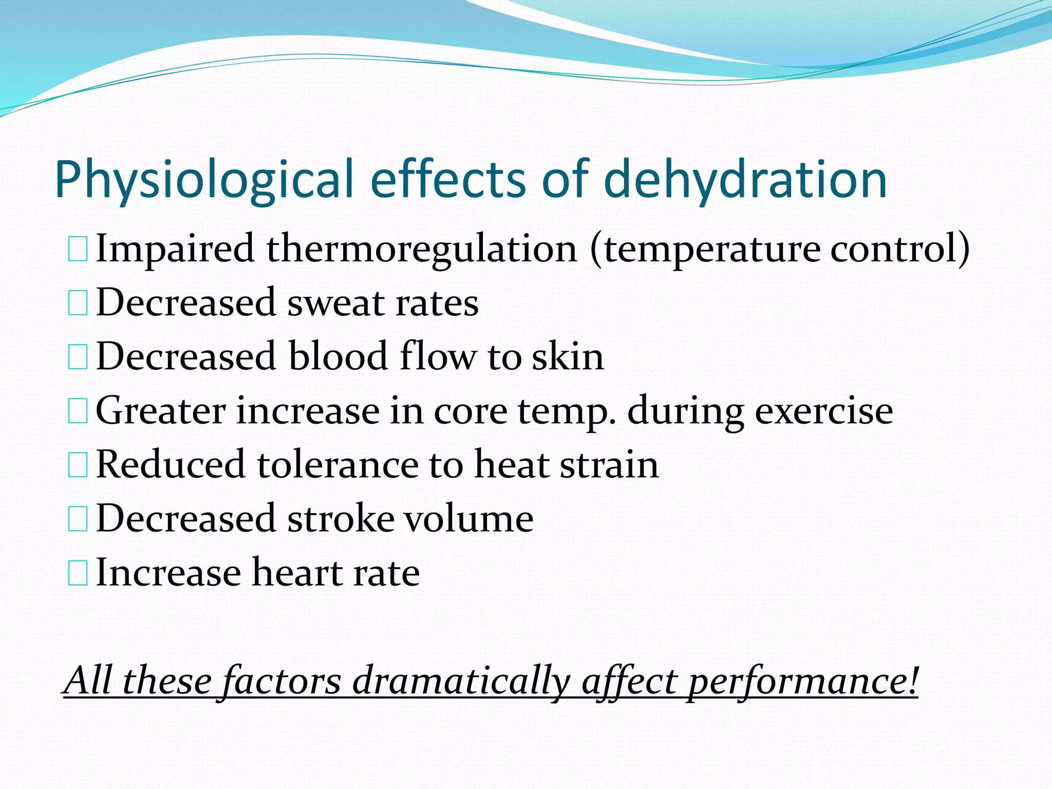 Hydration and the role of Sports Drinks | PPTX