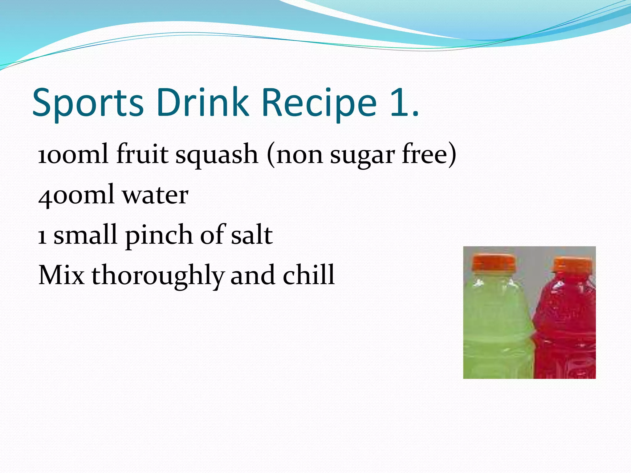 Hydration and the role of Sports Drinks | PPTX