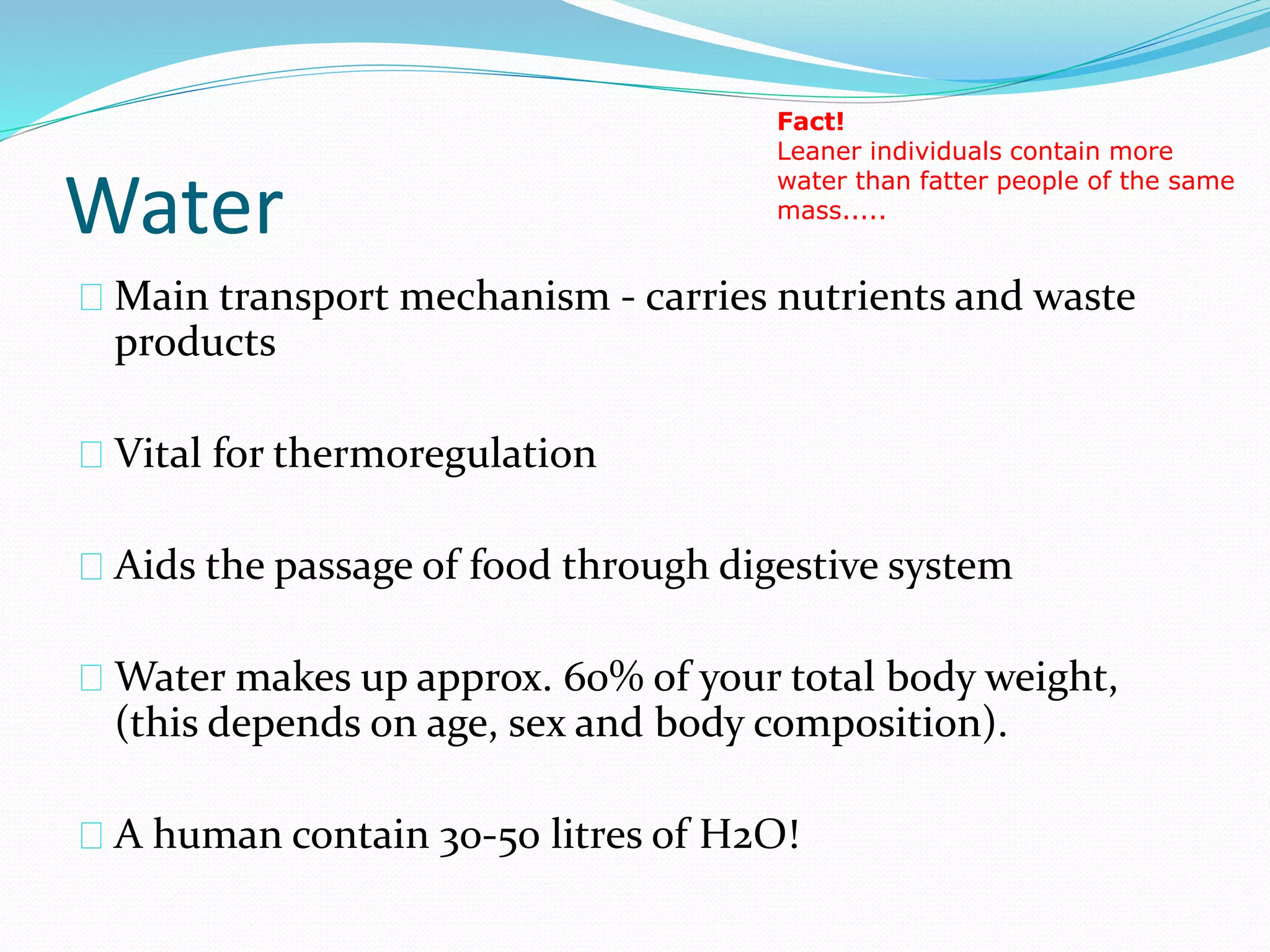 Hydration and the role of Sports Drinks | PPTX
