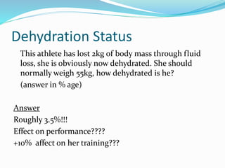 Hydration and the role of Sports Drinks | PPTX