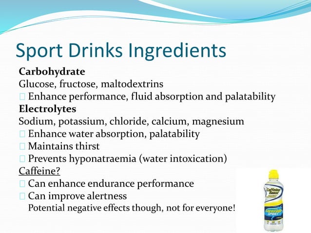 Hydration and the role of Sports Drinks | PPTX
