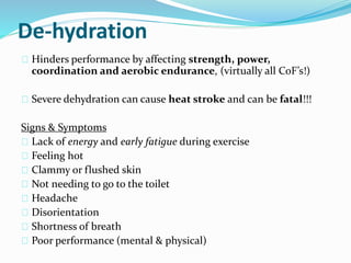 Hydration and the role of Sports Drinks | PPTX