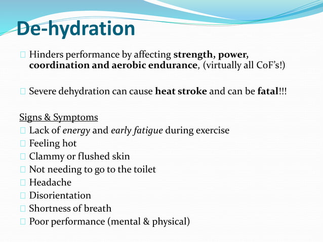 Hydration and the role of Sports Drinks | PPTX