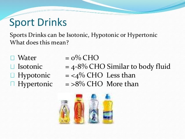 Hydration and the role of Sports Drinks