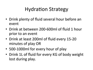 Hydration needs for athletes | PDF