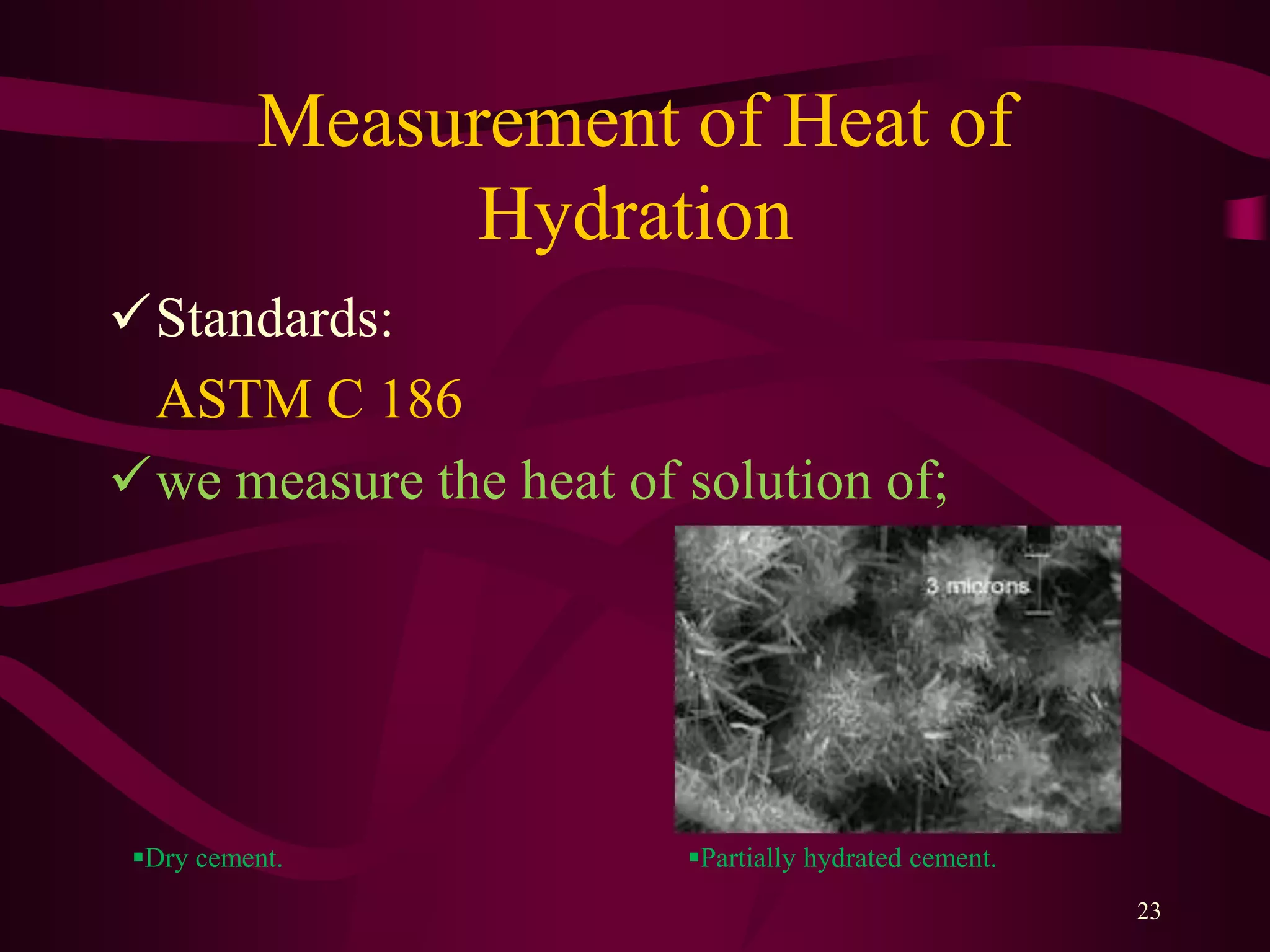 Hydration of cement | PPTX