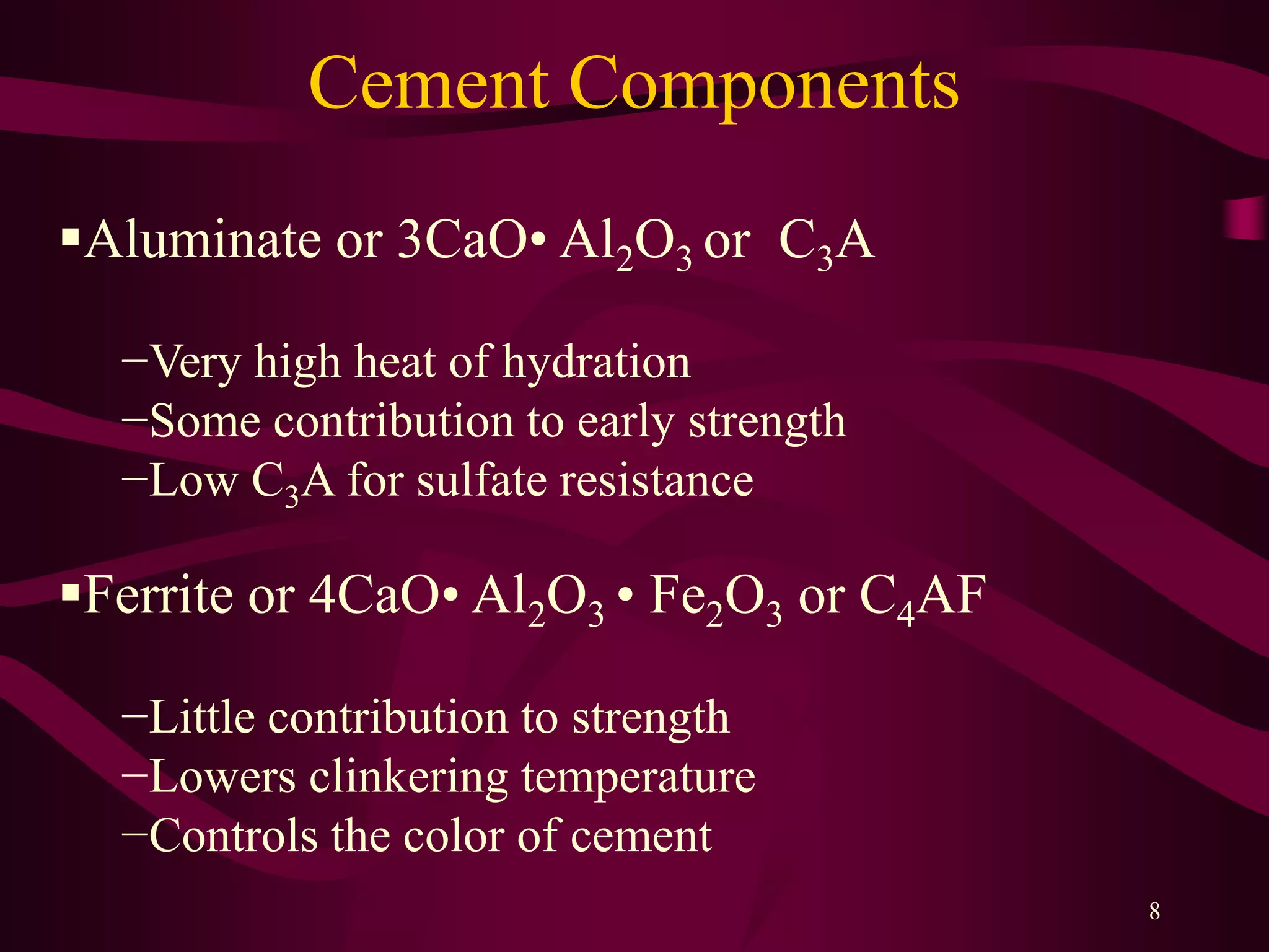 Hydration of cement | PPTX